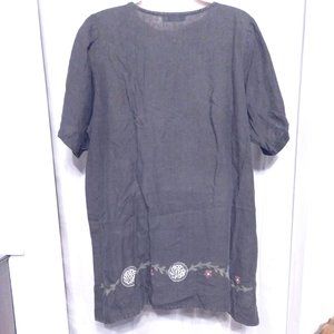 Blue Fish | Tops | Blue Fish Linen Tunic Hand Painted Lagenlook | Poshmark